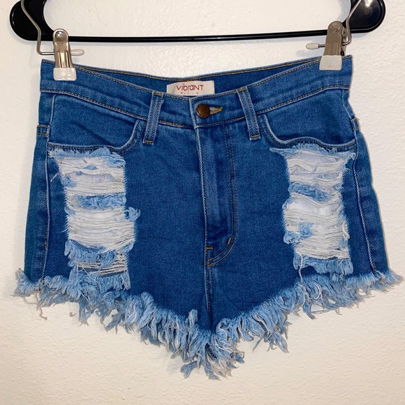 Vibrant | Shorts | Vibrant Miu Jean Short Shorts | Poshmark